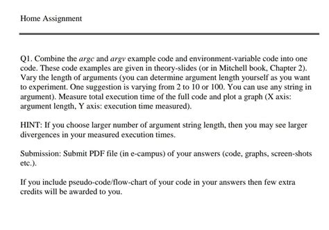 Solved Q Combine The Argc And Argv Example Code And Chegg