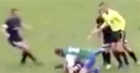 Footballer Brutally Kicks Floored Opponent In Head After Gouging At His
