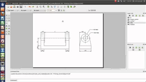 LIbreCad Tutorial 5 Printing A Drawing YouTube