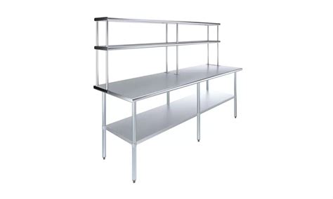 30 X 96 Stainless Steel Work Table With 12 Wide Double Tier