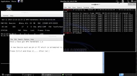 Hacking A Wpawpa2 Protected Wi Fi Network Using Kali Linux Youtube