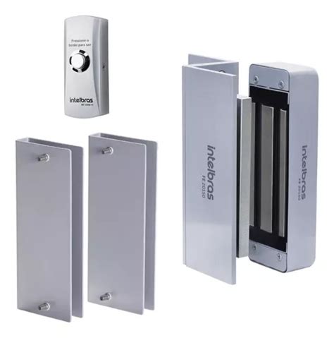 Kit Fechadura Magnética Sensor Para Porta De Vidro Botoeira MercadoLivre