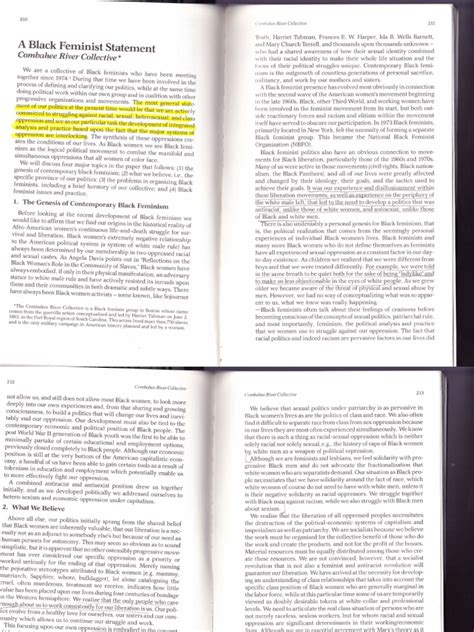 Combahee River Collective Statement Philosophical Movements