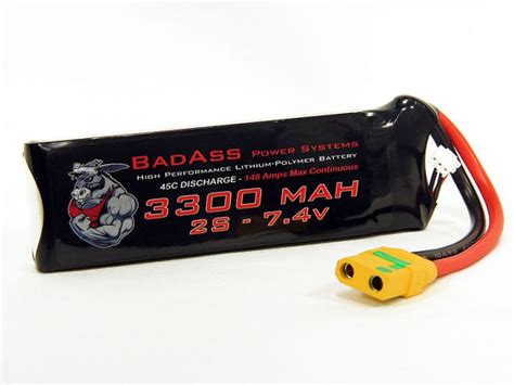 Badass 45c 3300mah 2s Lipo Battery