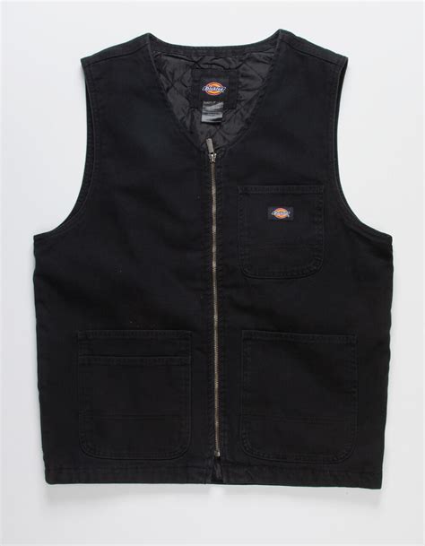 Dickies Carpenter Mens Duck Vest Black Tillys