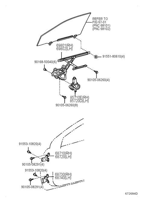 Door Window Regulator Sub Assembly Right Hand 69801 52080 Autoparts