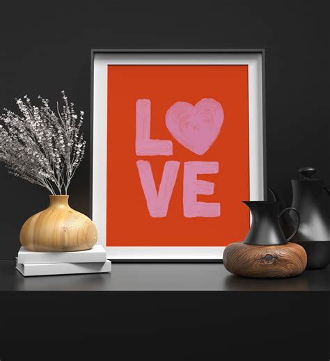 Amor Cartel imprimible Descarga instantánea Arte moderno Etsy España