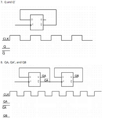 Solved 7 Q And Q C Q Clk 8 Qa Qa And Qb ов Qa 0p D Qa