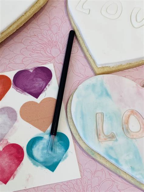 Edible Paint Your Own Biscuits Loveheart Gift Set By Enchanting Bakes