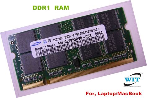 1GB DDR1 PC2700 BUS 333Mhz 200pin Sodimm CL2 5 Memory RAM Module