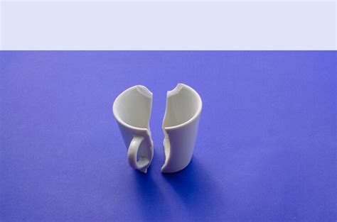 Premium Photo Broken Cup Broken Glass Parts Crockery Halves Or Broken