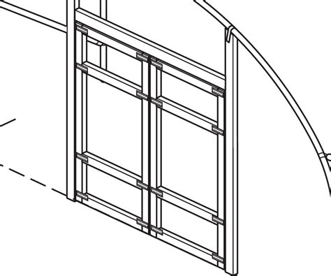 M2416 Hinged Door Frame Assembly First Tunnels Polytunnel