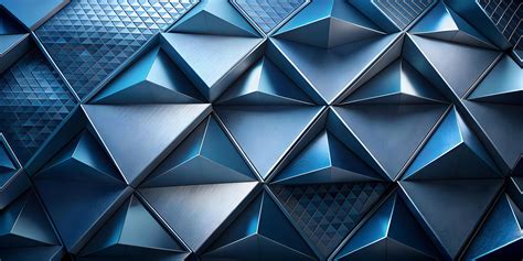 Abstract Geometric Blue Polyhedron Pattern Modern 3d Design 46998610
