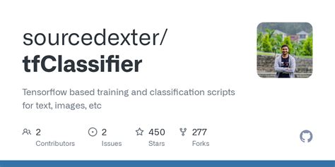 Github Sourcedextertfclassifier Tensorflow Based Training And Classification Scripts For