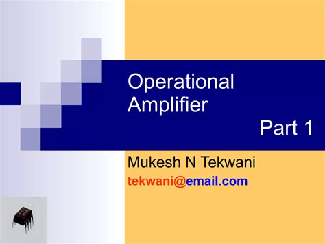 Operational Amplifier Part 1 Ppt