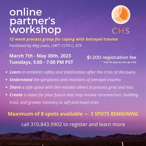 Our 12 Week Partners Workshop Starts Two Weeks From Today Only Three