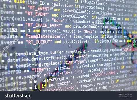 software developer programming code abstract computer 스톡 사진 601347566