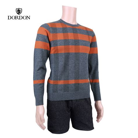 Dordon高端男装 高品质羊毛衫秋冬新款男士休闲园领套头纯羊毛衣dordon法国品牌服饰总代理