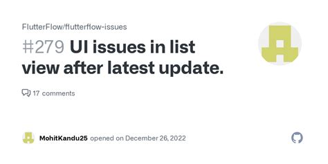 UI Issues In List View After Latest Update Issue FlutterFlow Flutterflow Issues GitHub