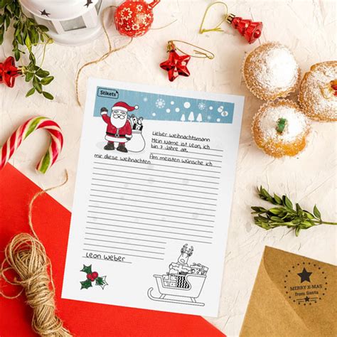 Brief Vom Weihnachtsmann Zum Schreiben Und Ausmalen Stikets