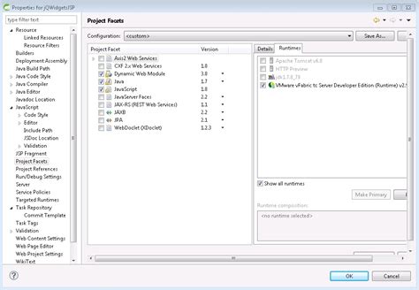 Tomcat Runtime Environment Is Disable On Spring Tool Suite Sts