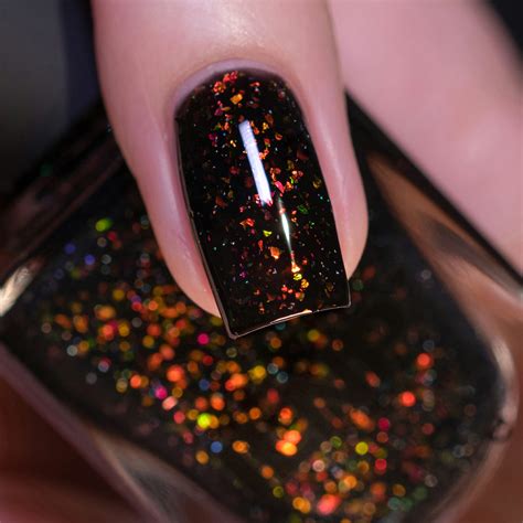 Ilnp Hex Black Jelly Shimmer Nail Polish