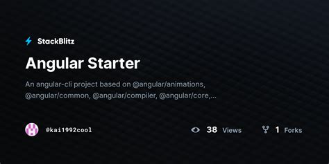 Angular Starter StackBlitz