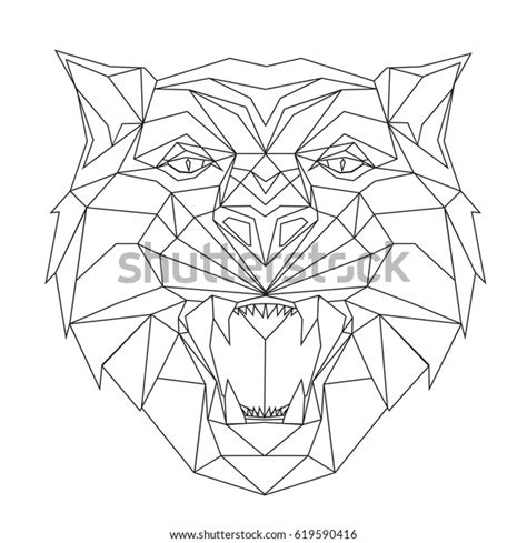 Tiger Stylized Triangle Polygonal Model