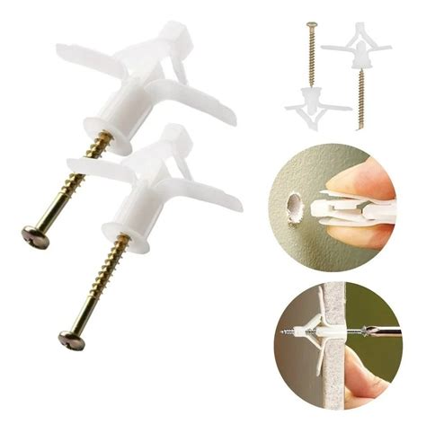 Bucha Aba Fly 6mm C Anel Drywall Gesso Parafuso 50 Pçs