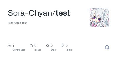 GitHub Sora Chyan Test It Is Just A Test
