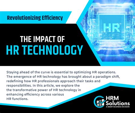 Revolutionizing Efficiency The Impact Of Hr Technology