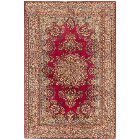 Refurbished Hand Knotted Hereke Red Wool Rug 69 X 103 Dark Red 6