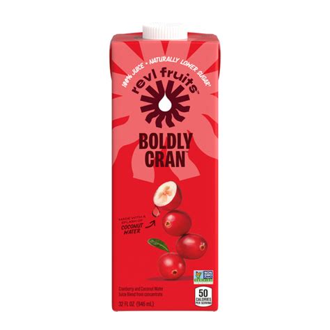 Revl Fruits™ 100 Juice Boldly Cran™ Cranberry Juice 32 Fl Oz Carton