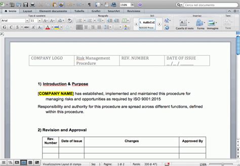 Procedure Risk Management Iso 90012015 Iso9001new
