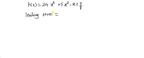 Solved Classify The Polynomial As Constant Linear Quadratic Cubic