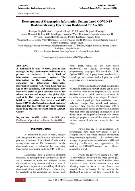 PDF Development Of Geographic Information System Based COVID 19