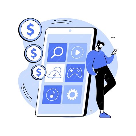 Premium Vector App Monetization Abstract Concept Vector Illustration
