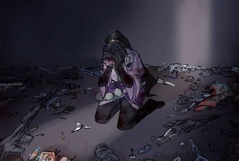 Sage From Valorant On Her Knees Crying Drawing Male Hair Guy Drawing