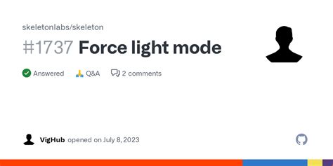 force light mode · skeletonlabs skeleton · discussion 1737 · github