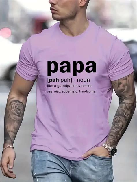 Papa Graphic Mens Short Sleeve T Shirt Comfy Stretchy Temu South Africa
