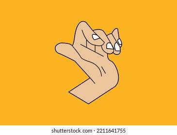 Hand Gesture Vector Illustration Artwork Design Stock Vector Royalty