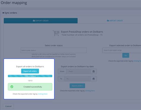 PrestaShop Dolibarr Connector Sync Products Orders Customer WebKul