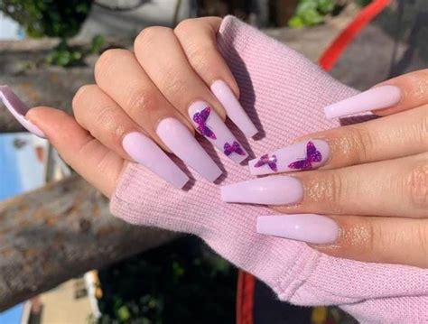 Coffin Butterfly Nail Art Design Ideas Butterfly Nails Art Design Images Fancy Nail Art