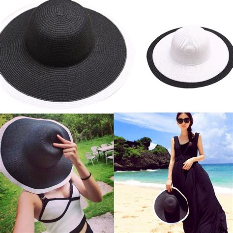 Buy Summer Womens Foldable Wide Large Brim Beach Sun