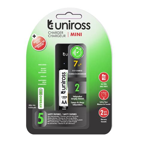 UNIROSS MINI USB XAA HYBRIO BBL Batteries
