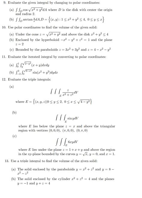 Solved Evaluate The Given Integral By Changing To Polar C Chegg