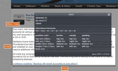 Check Css Properties With Xray Ghacks Tech News
