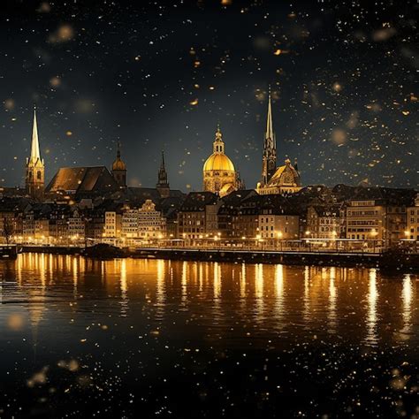 Premium Ai Image Confetti Background In Golden Style With Ai