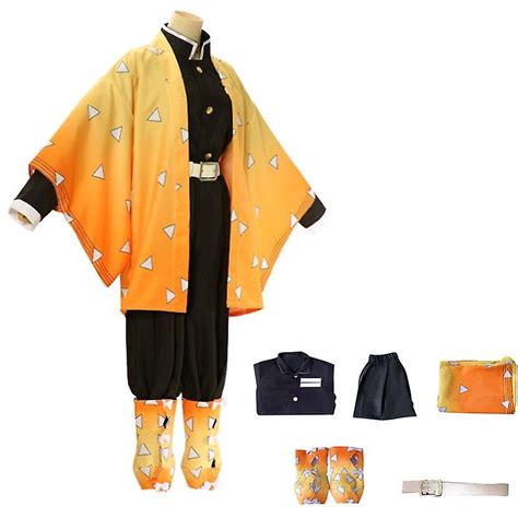 Kimono Uniform Zenitsu Cosplay Kostym För Vuxna Kvinnor Fruugo Se