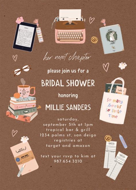 Her Next Chapter Invitación Para Bridal Shower Gratis Greetings